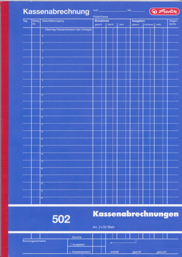 Fachschaftsrat:Kassenwart/Dokumentation/Kassen und Kassenbücher – /dev/null